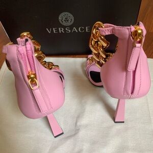Versace | Shoes | Versace Medusa Pink And Gold Womens Heels | Poshmark